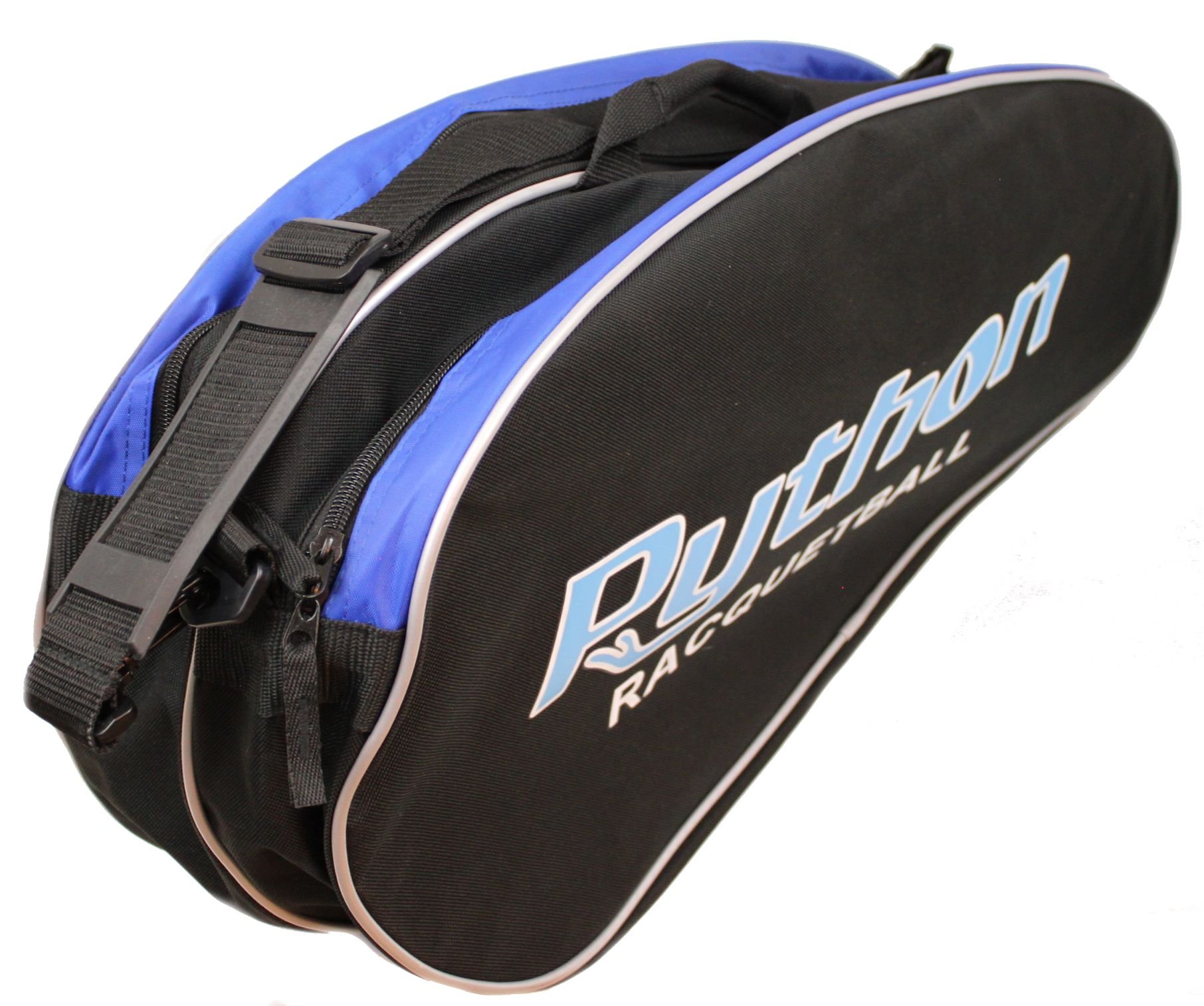 Python Deluxe "3R" (3 Racquet) Racquetball Bag Series (Black/Blue)