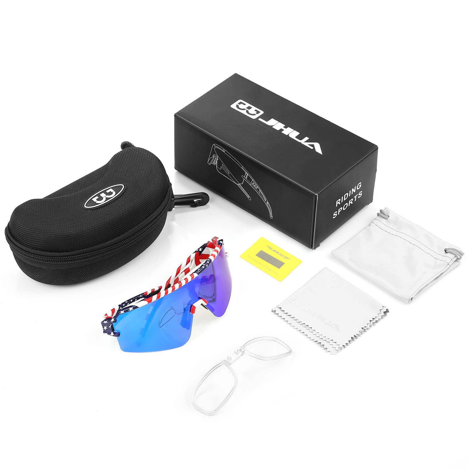 Tnvldgh Polarized Cycling Glasses for Men Women,UV 400 Protection Sunglasses for Cycling,Skiing, Driving,Baseball Running (Black, Red Lens)