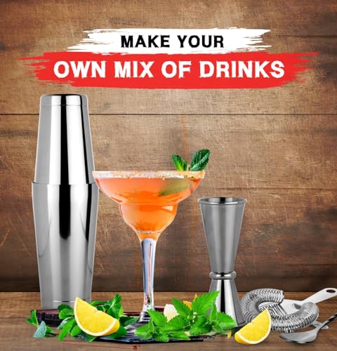 Travel Bartender Kit with 20 Piece Stainless Steel Travel Bar Kit Set and Portable Bartender Kit Bag for Traveling Camping Professional Bartender Kit for Bartending and Cocktail Making