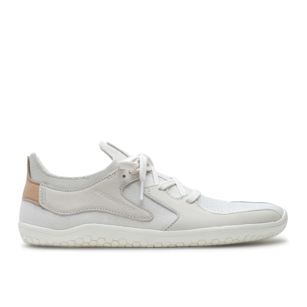 Vivobarefoot Womens Primus Asana Leather Textile Natural Trainers 7.5 US
