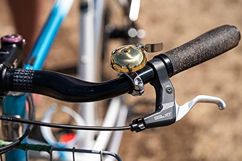 Portland Design Works | King of Ding II Brass Bell, Coming in Hot Edition, Gold, 22.2-25.4mm Handlebars