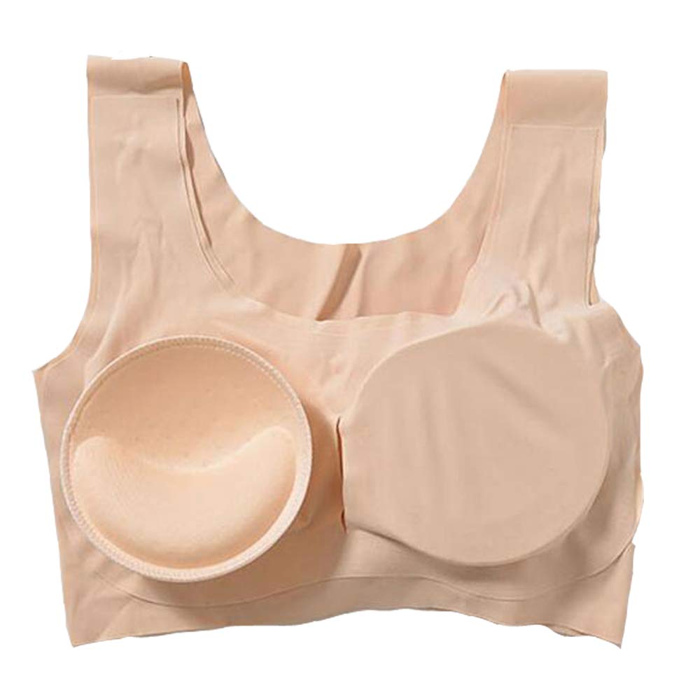 ONDY Bra Insert Pads 2 Pairs, Round Breast Enhancers,Invisible Bra Push Up Pad for Yoga Sports Bra (A/B)
