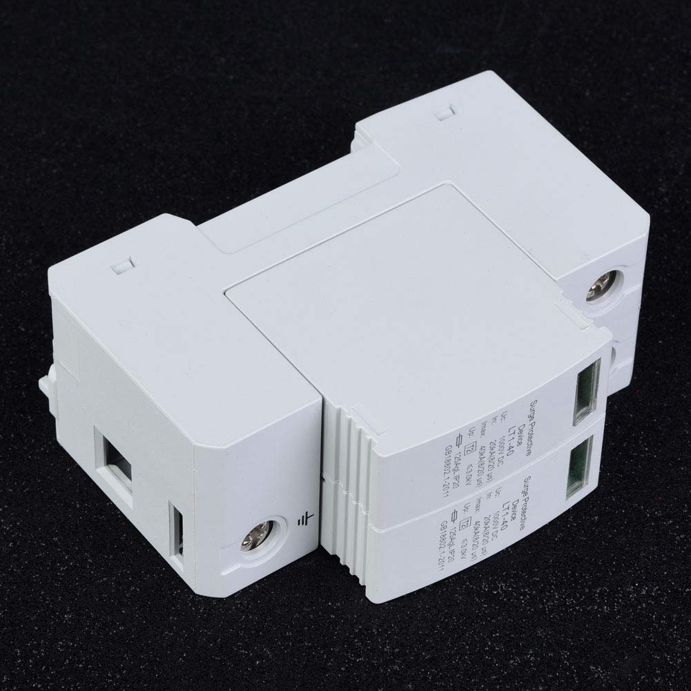 Voltage Arrester Device, 2P Protective Device DC Photovoltaic Lightning Protector, Lightning Arrester Low Voltage Arrester 3.0KV(2P40KA)
