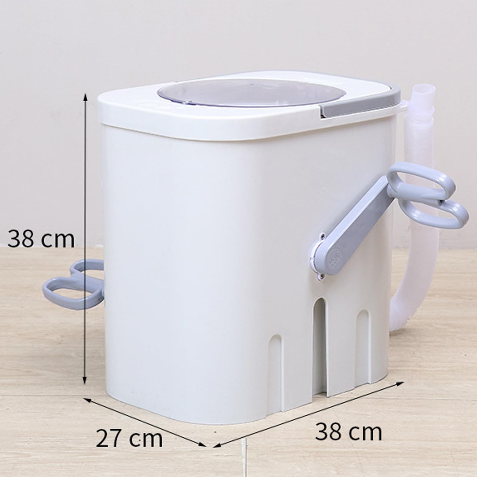 Portable Mini Washing Machine Non Electric, Compact Hand Crank Foot Pedal Rotary Washer, Manual Clothes Wringer, Labor-Saving Laundry Alternative, Mobile Clothes Washer for Dormitory, Apartment, RV