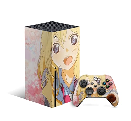 Your Lie in April Anime Series X-box-Series-X Console and Controller Skin Set, Skin Wrap Decal Kit