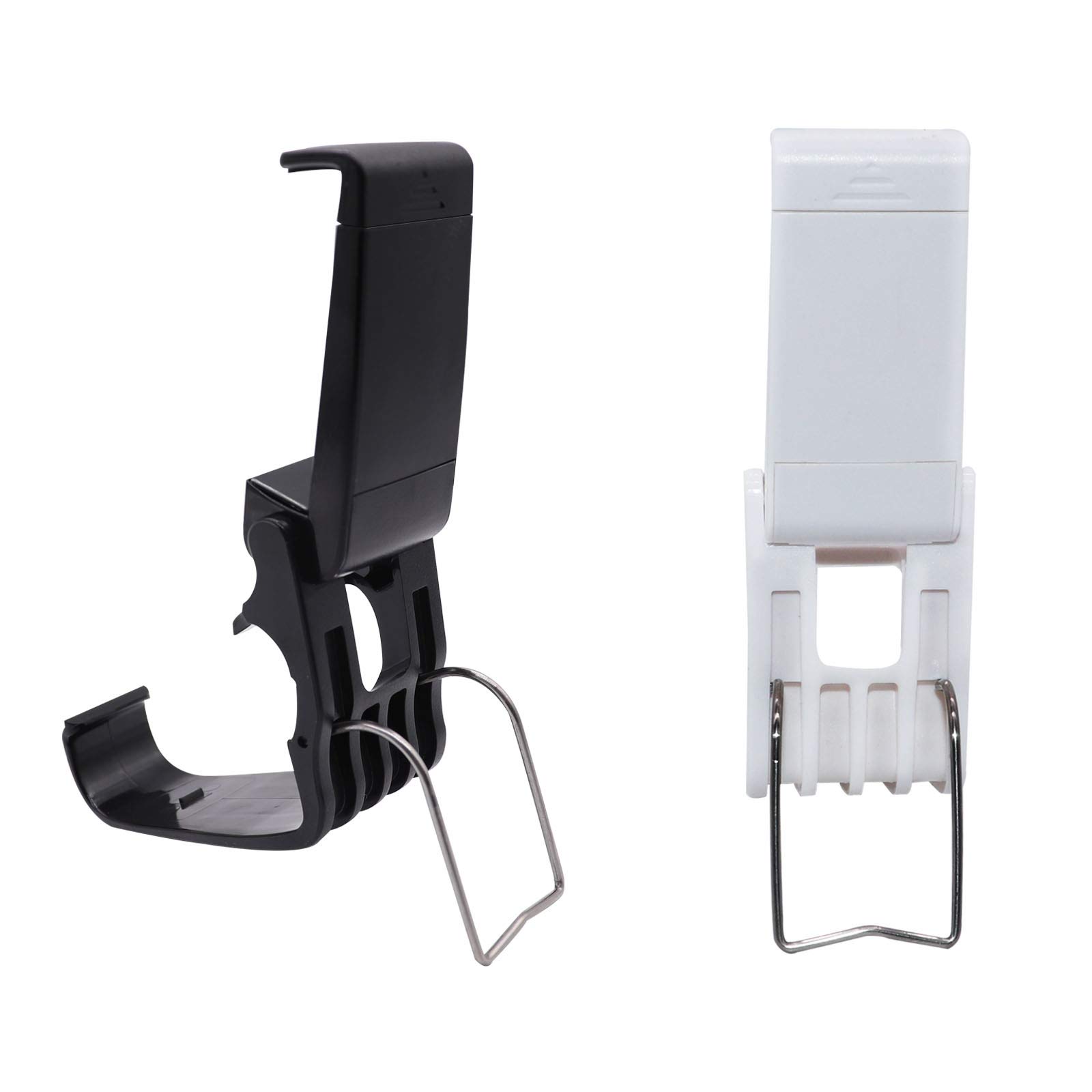 RALAN 2 Pack Foldable Mobile Phone Holder for Game Controller, Phone Clip Holder Game Clamp Mount Clamp for Xbox, Android, Cellphone Clamps Compatible with Xbox One/S (Black & White)