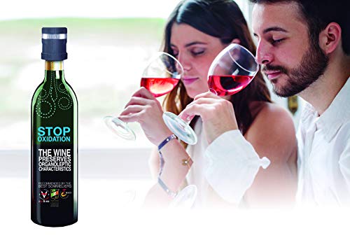 Wine Preserver and Stopper by PullTex│Save Your Open Wine and Keep it Tasting Fresh For Up To 10 Days with Our Patented System of Preventing Wine Oxidation│1000 Uses Guaranteed