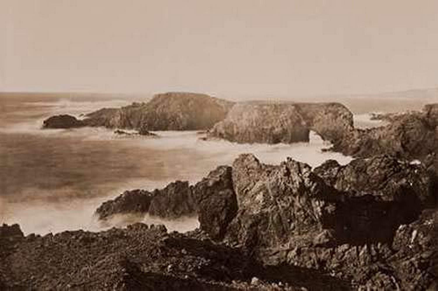 Posterazzi Coast View off Mendocino California 1863 Poster Print by Carleton Watkins, (12 x 18)