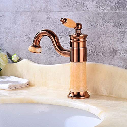 WHLMYH Sink Tap,Kitchen Bathroom Sink Tap,Bathroom Kitchen Leak Proof Faucet,Save Now Water,Ceramic Single Hole Valve Single Handle Bath