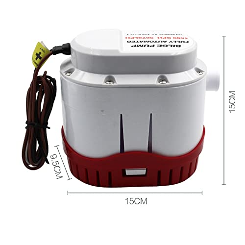 XuuSHA Hand Bilge Pump 12V 24V 1500GPH Automatic Bilge Pump for Fishing Boat Bilge Pump Automatic (Voltage : 24V 1500GPH)