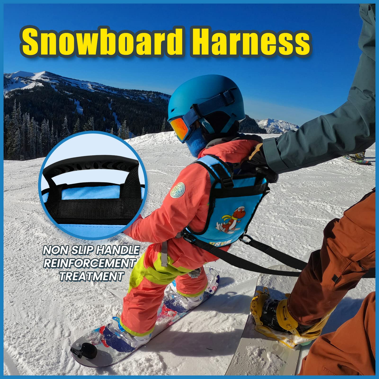 VNVM Ski Harness Trainer for Kids, Kids Ski and Snowboard Harness Trainer Premium Skiing Training Harness Prepares Kids Toddler to Handle The Slopes - Speed Control Teaching - Perfect for Beginners