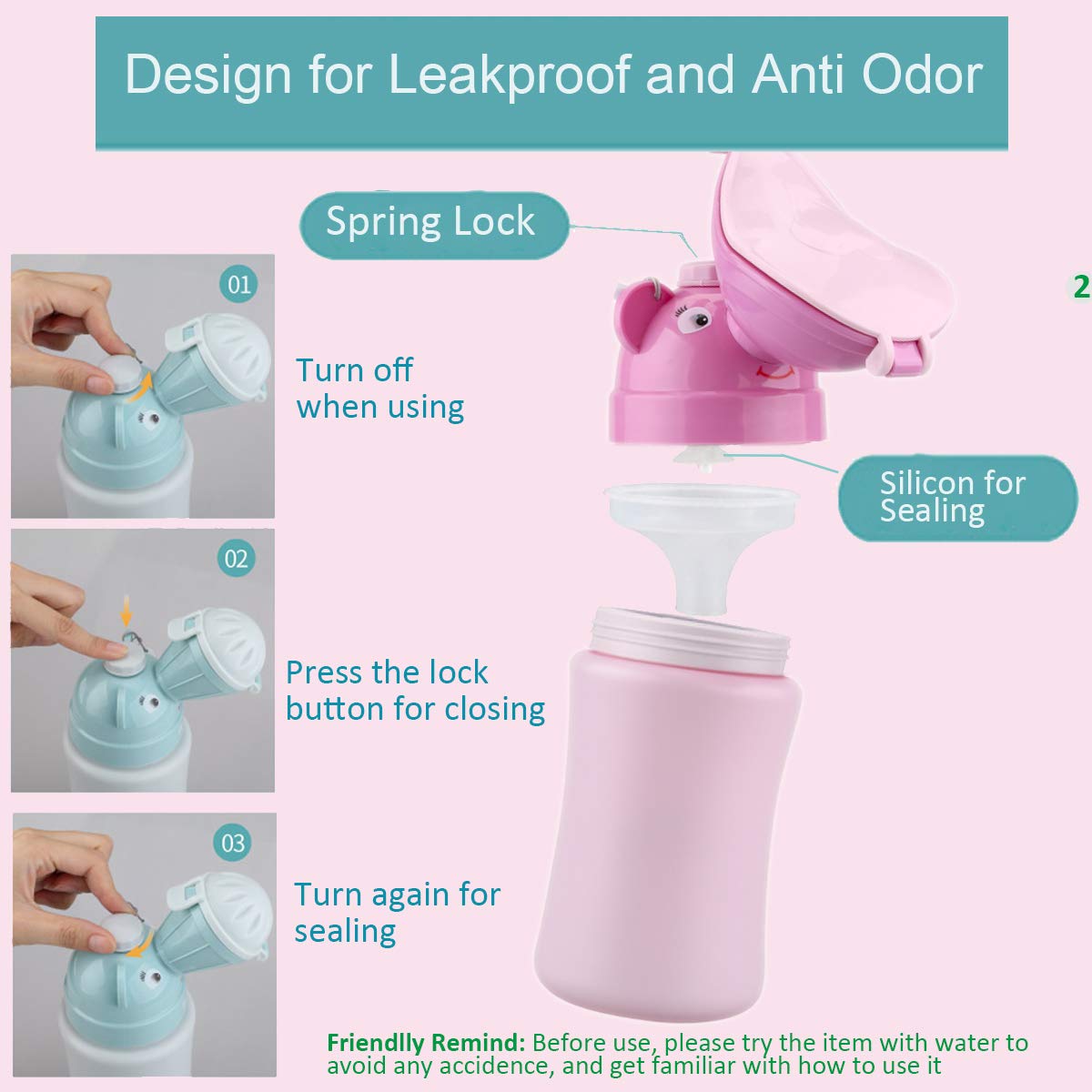 Portable Toddler Potty Urinal for Trip Travel