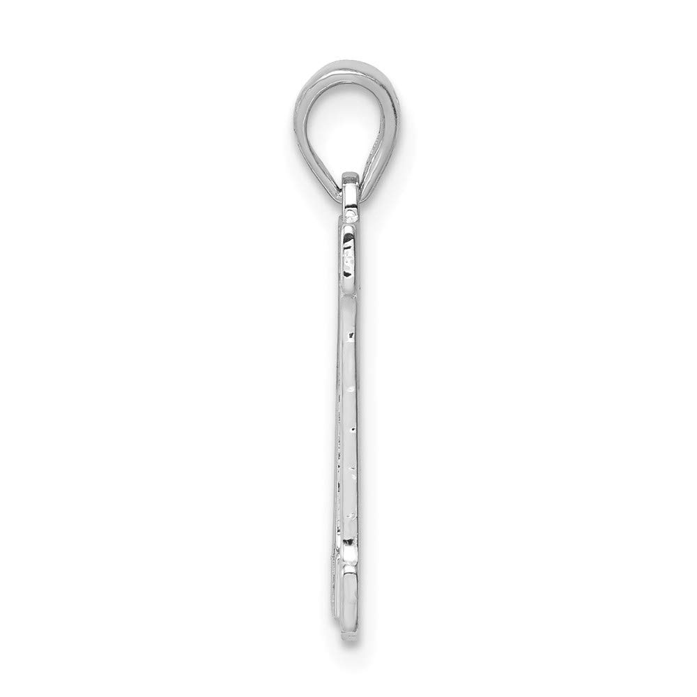 Solid 925 Sterling Silver Initial Letter M Alphabet Charm Pendant 25mm