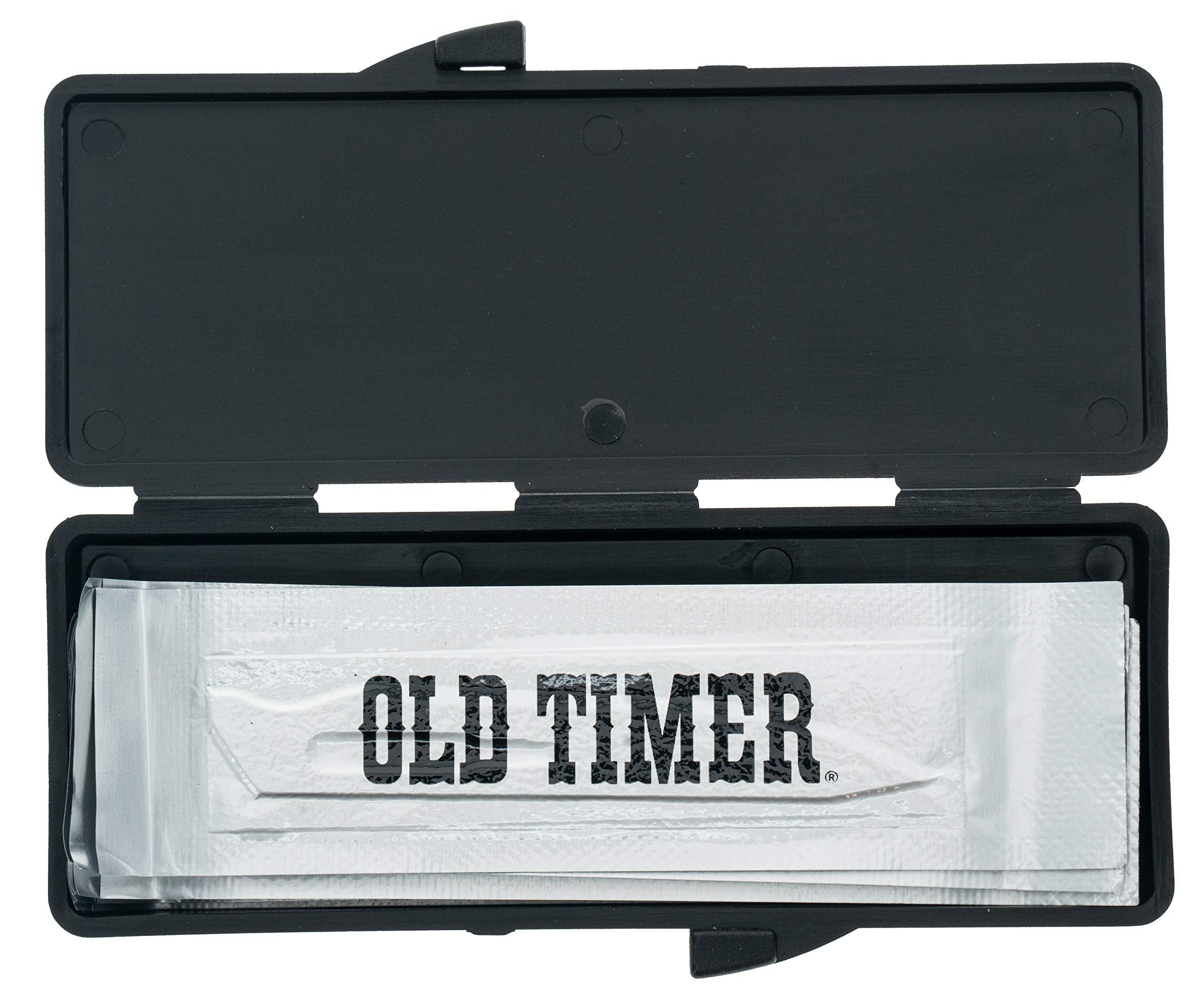 Old Timer Replaceable Blade Knife with Interchangeable 60A Scalpel Blades, Rubber Overmold Grip, Spare Blades, Thumb Assist, and Liner Lock for Hunting, Skinning, and Outdoors,Black