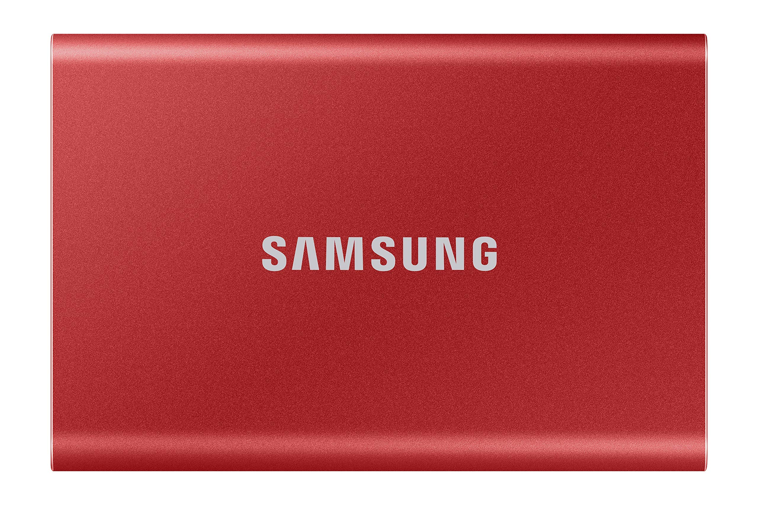 Samsung Portable SSD T7 500GB USB 3.2 External Solid State Drive Red (MU-PC500R) (Renewed)