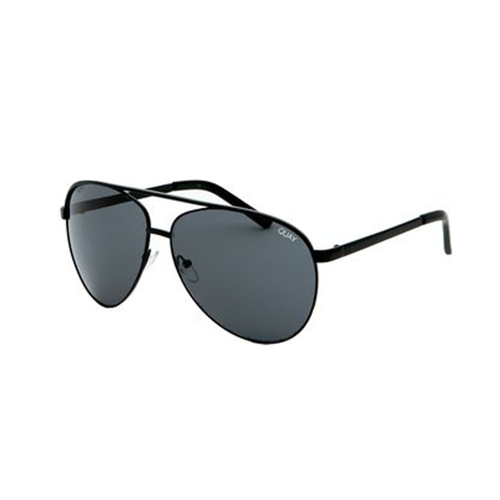 Quay Australia Vivienne Aviator Sunglasses in Black/Smoke (Black, Smoke)