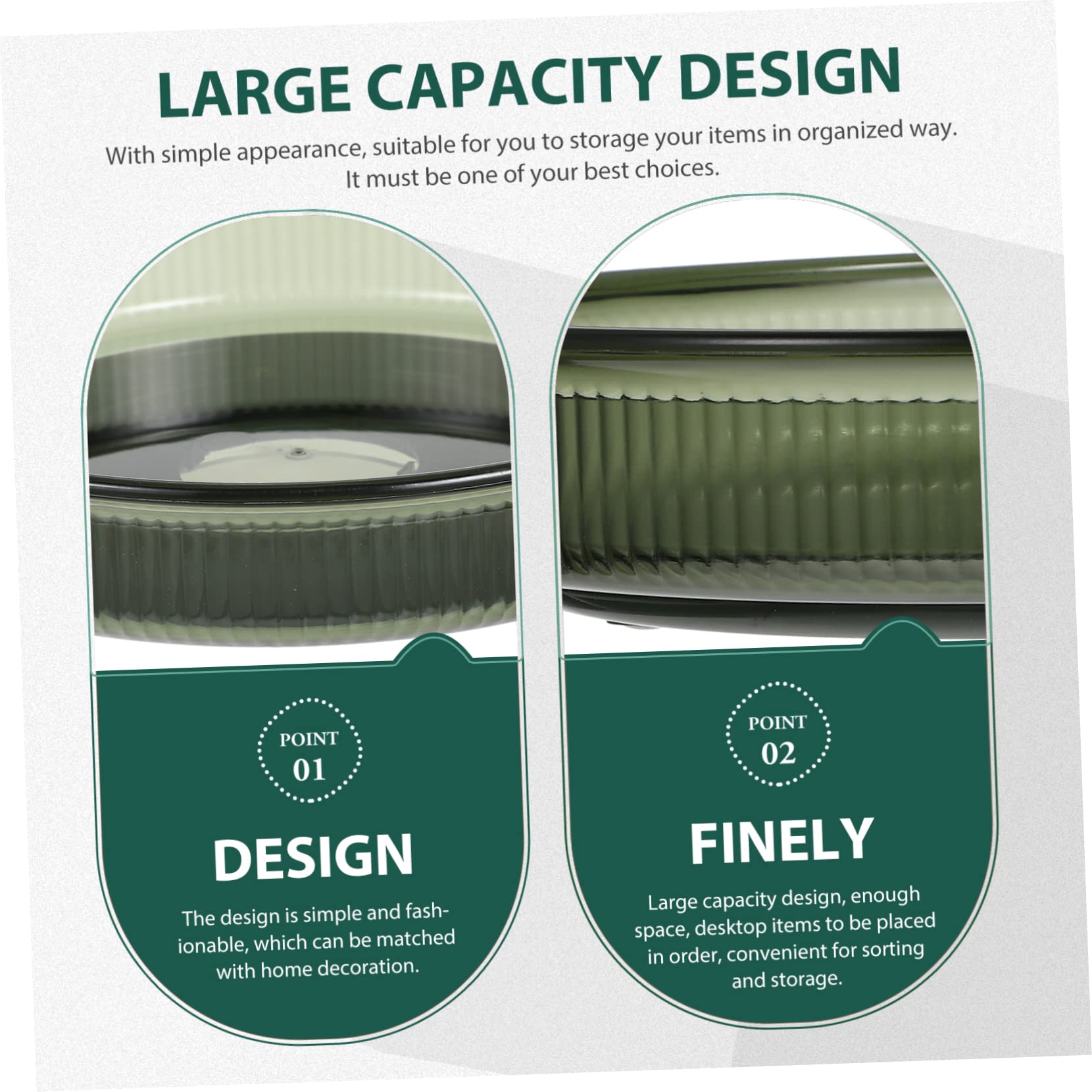 Zerodeko rotatable Tray Organizer Round Cosmetic Storage Tray Turntable Rack Bathroom Storage Tray Kitchen Lazy Susans Fridge Round Stand Spice Rack to Rotate Household Storage Rack The pet