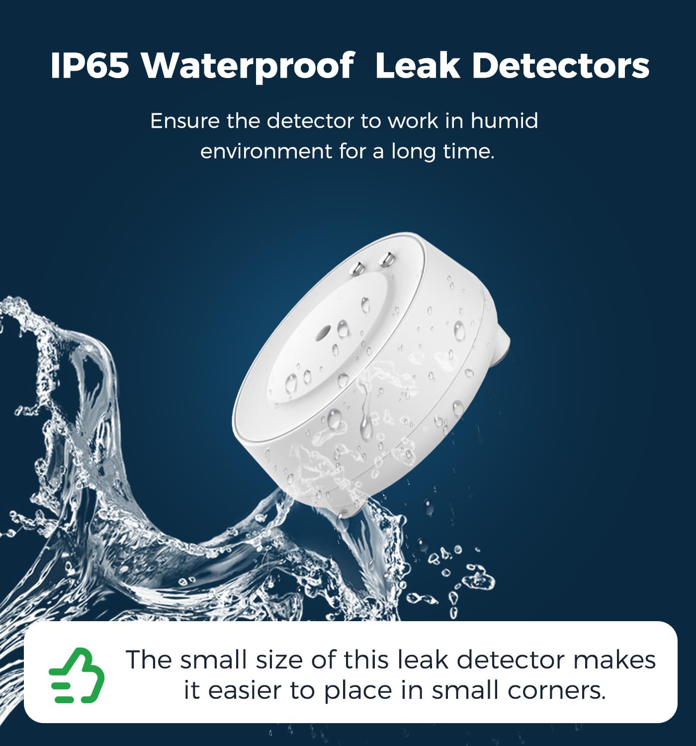Smart Water Leak Detector,WiFi Water Sensor Alarm,110dB Adjustable Audio Alarm,IP65 Waterproof,4 Sensor Probes,32 Ringtones,app Control for Home,Kitchen,Bathroom,Basement