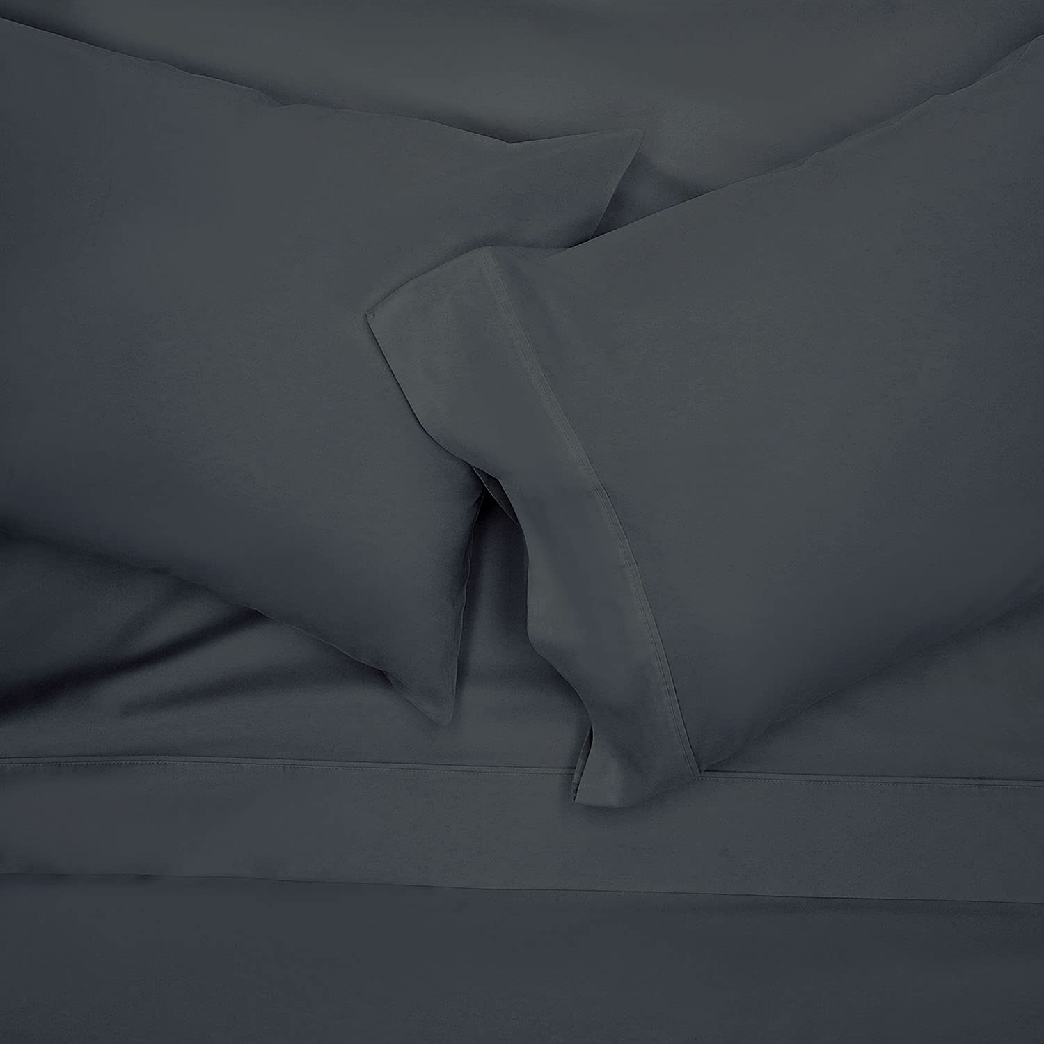 Sunday Home 400 Thread Count 100% Cotton Sheets - Solid Navy Blue Full Sheets Set 4 Piece - Ultra Soft Long Staple Sateen Weave Luxury Bed Sheet Set with 15" Deep Pockets - Oeko Tex Certified