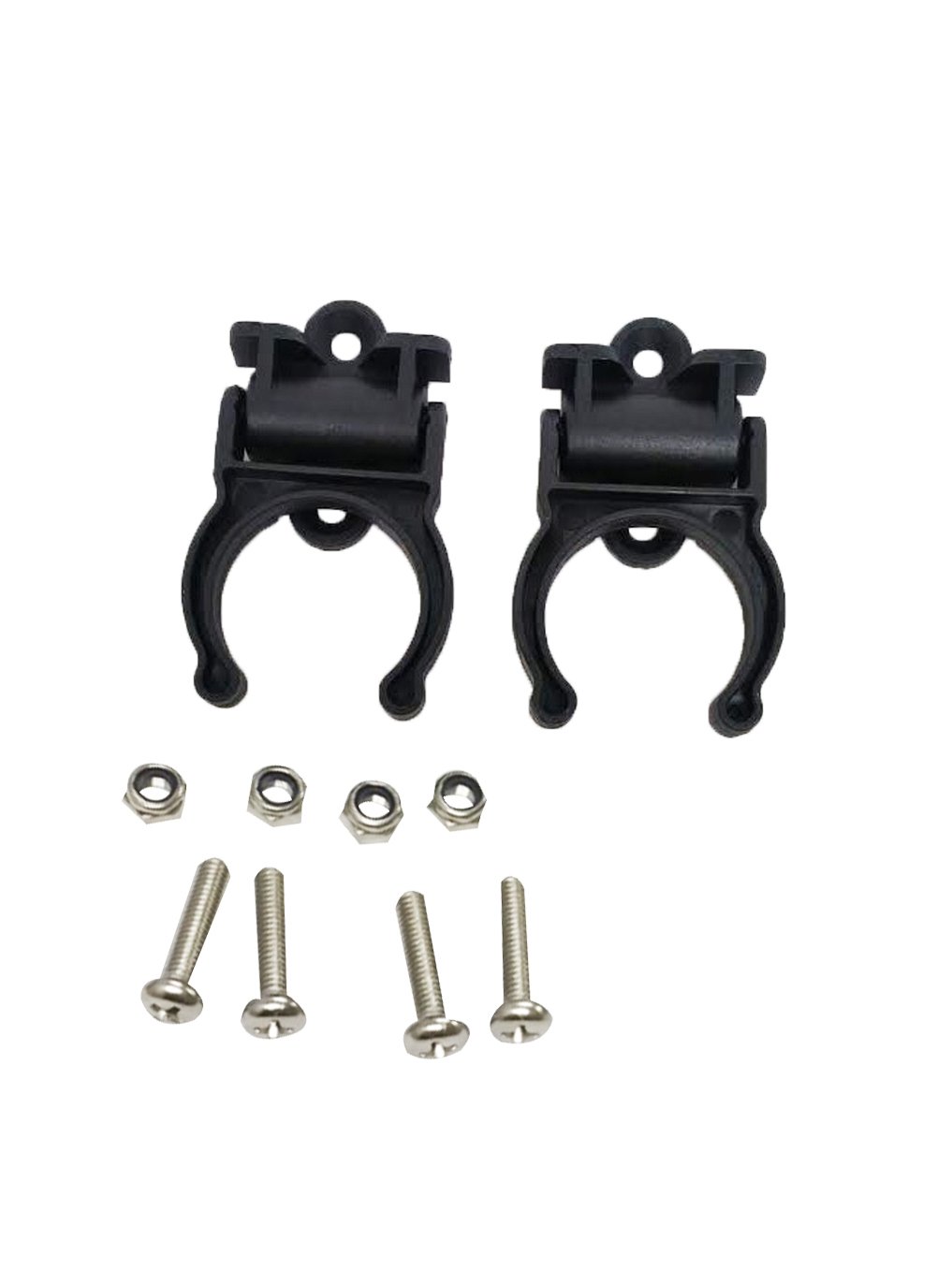 Pactrade Marine 2 Sets Boat Canoe Kayak 2 Pairs of Black Folding Paddle Clip Kit