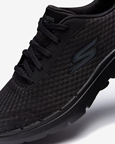 Skechers Women's GO Walk 6-Iconic Vision Sneaker, Black, 9