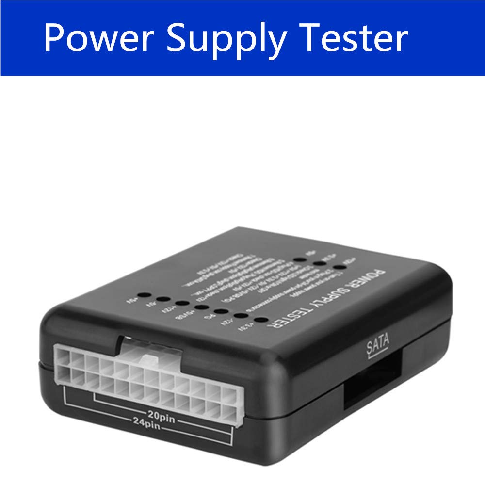 Power Supply Tester for Floppy for HDD for CDROM for SATA, 20/24 Pin Computer Power Supply Tester Checker, 4 Pin(P4), 8 Pin(Dual CPU), 6 Pin(PCIExpress)