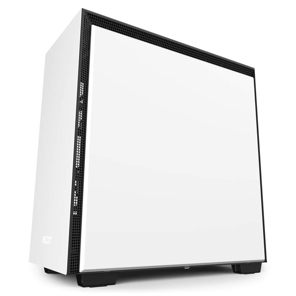NZXT H710 - CA-H710B-W1 - ATX Mid Tower PC Gaming Case - Front I/O USB Type-C Port - Quick-Release Tempered Glass Side Panel - Cable Management System - Water-Cooling Ready - White/Black