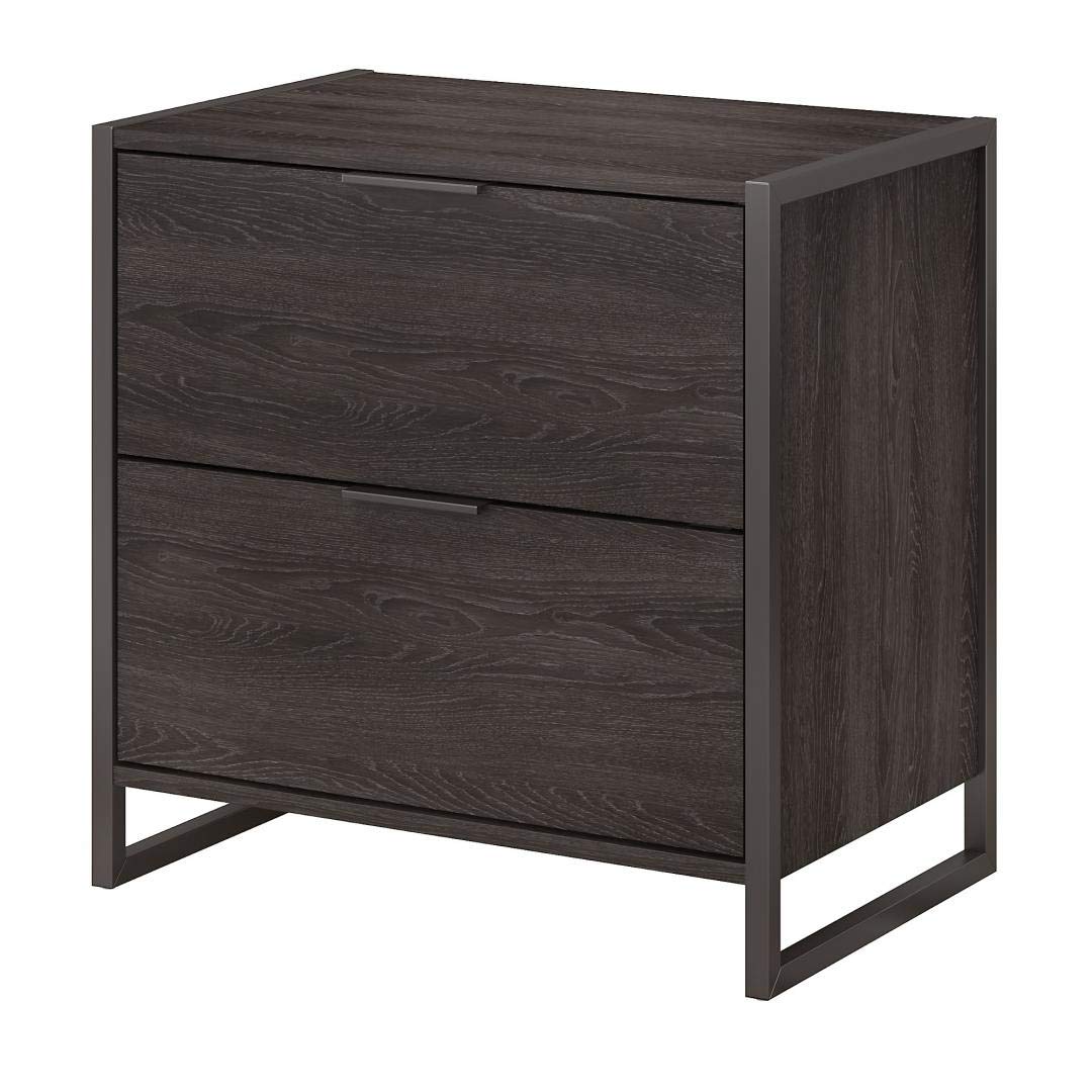 Office by Kathy Ireland Atria 2 Drawer Lateral File Cabinet in Charcoal Gray