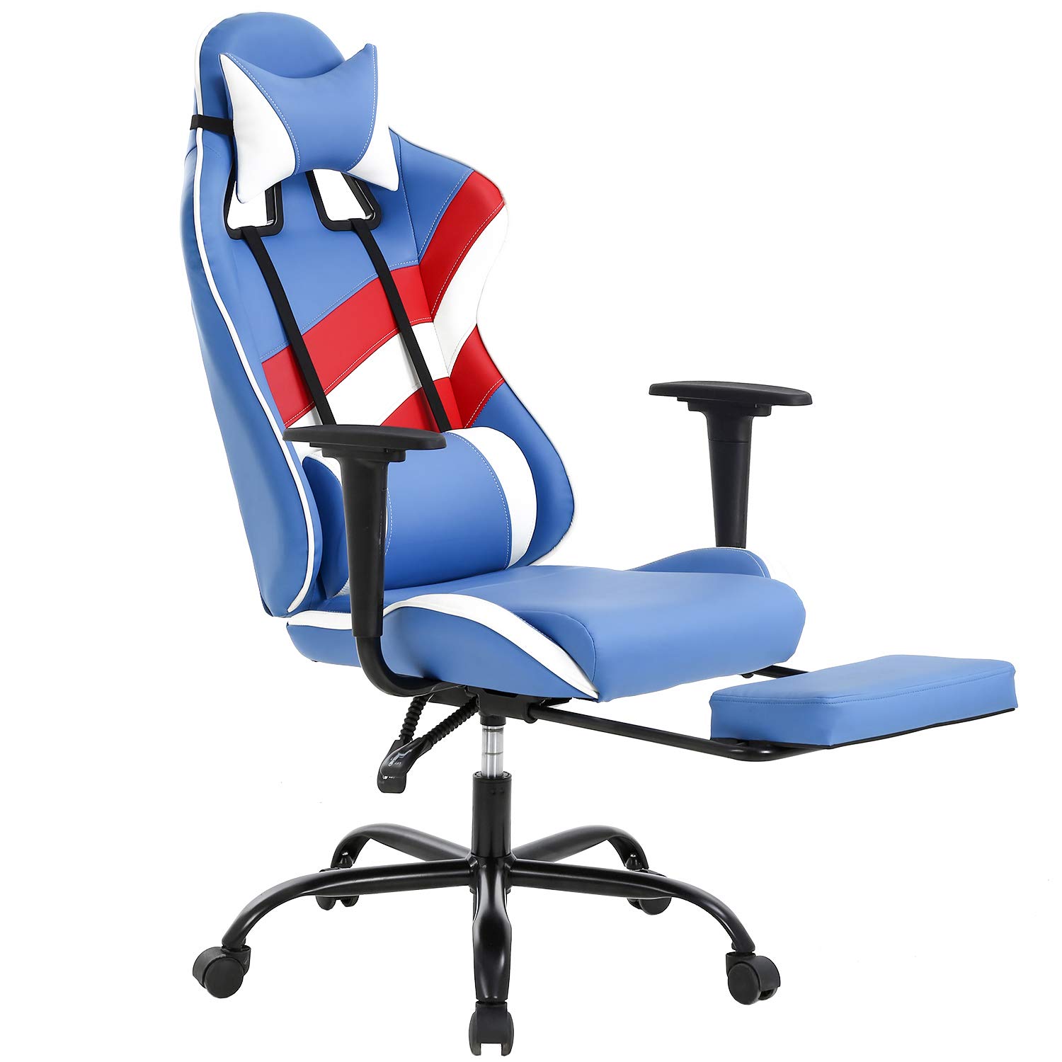 PC Gaming Chair Ergonomic High-Back Office Chair Cheap Desk Chair Executive PU Leather Racing Rolling Swivel Computer Chair with Lumbar Support for Women&Men