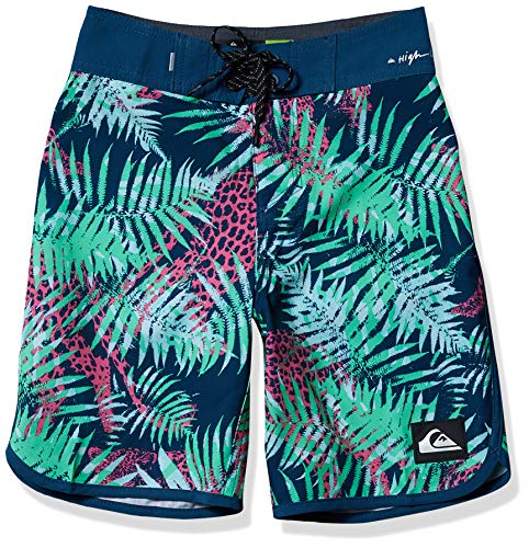 Quiksilver Boys' Highline CAMOCAT Youth 17 Boardshort Swim Trunk, Majolica Blue, 29