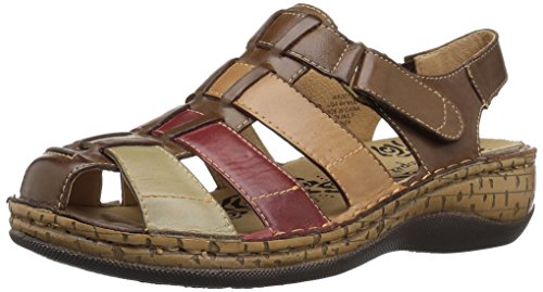Propet Women's Jubilee Sandal, bark multi, 12 Medium US