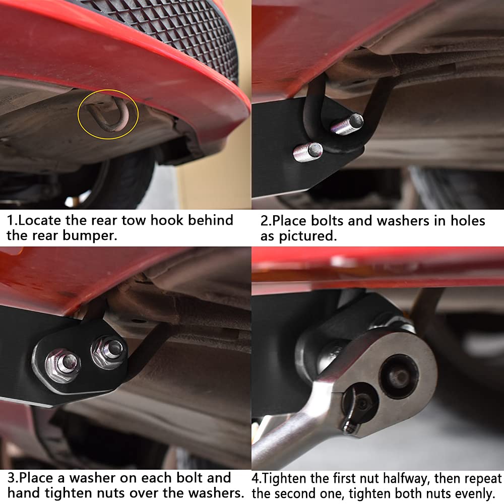 Rear Tow Towing Hook for Universal Car Auto Trailer JDM Ring Aluminum Racing Trailer Hook Green
