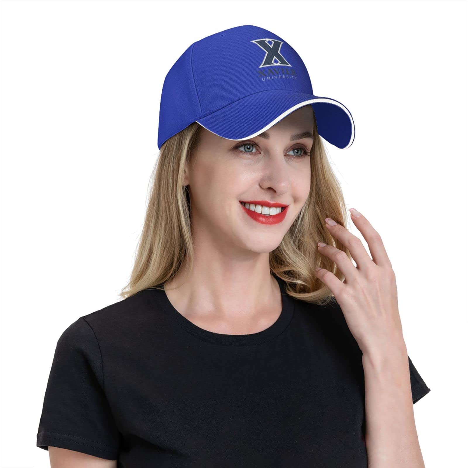 Xavier University Sandwich Cap Unisex Classic Baseball Capunisex Adjustable Casquette Dad Hat Blue
