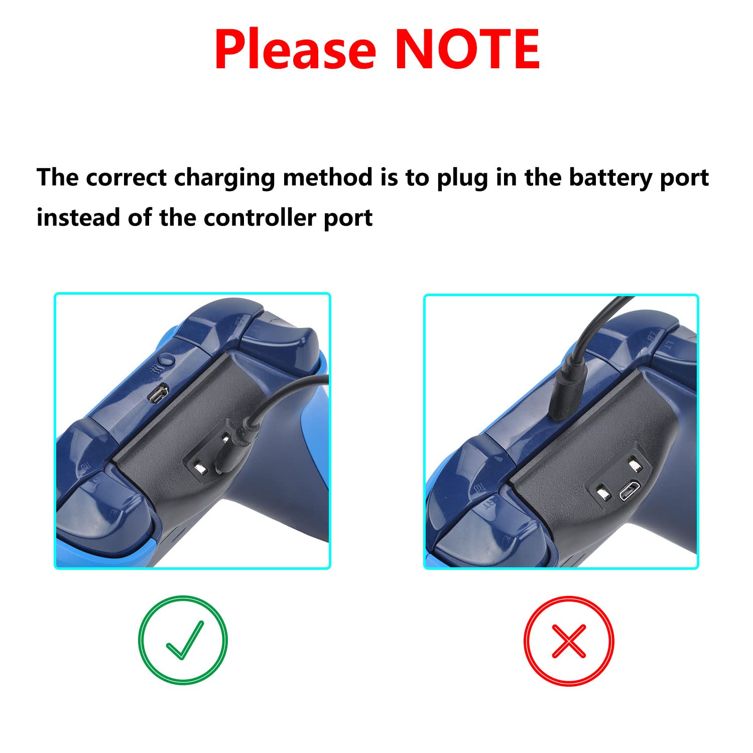 Xbox One Controller Battery Pack, 2 Pack 1400mAh Rechargeable Battery for Xbox One/One S/One X with LED Indicator (Not for Xbox Series X/Xbox Series S)