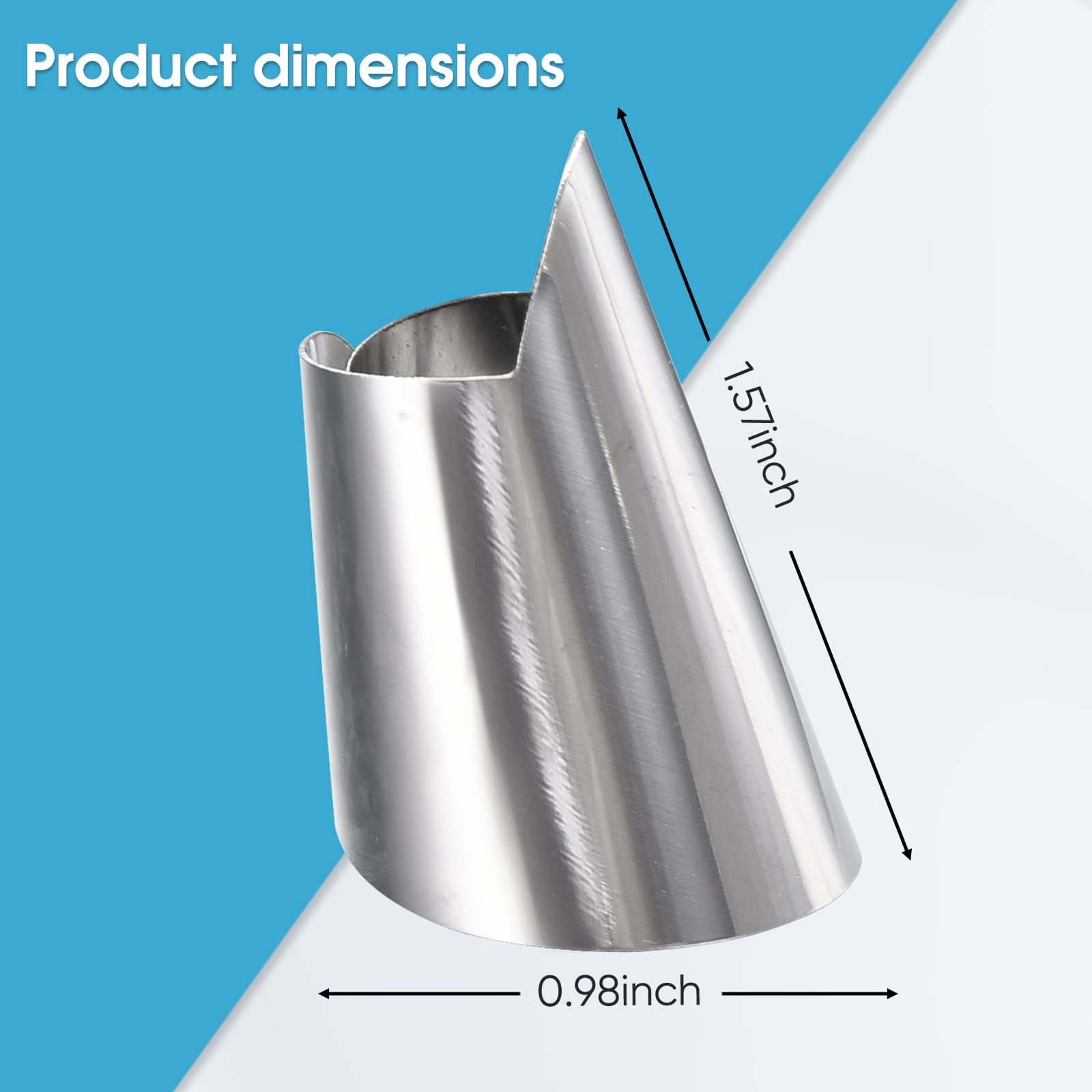 VYH Multifunctional Stainless Steel Finger Protector, Stainless Steel Cutting Protector, Multifunctional Tool For Peeling Beans, Chestnuts And Nuts, Adjustable Size Nail Protector. (10 Pieces)