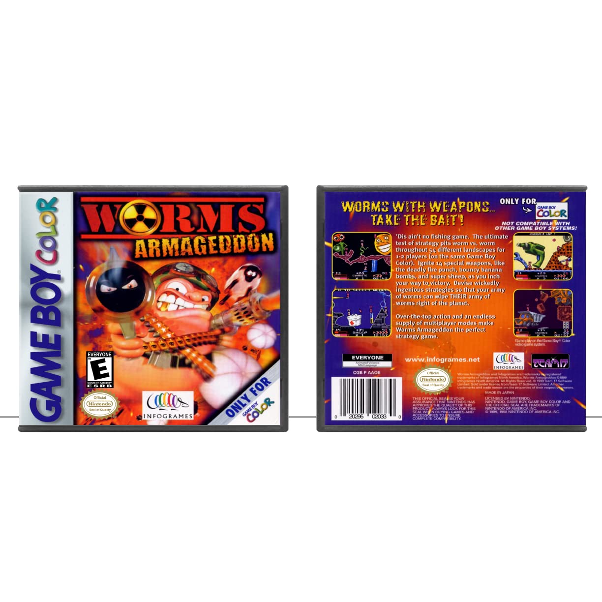 Worms: Armageddon | (GBC) Game Boy Color - Game Case Only - No Game