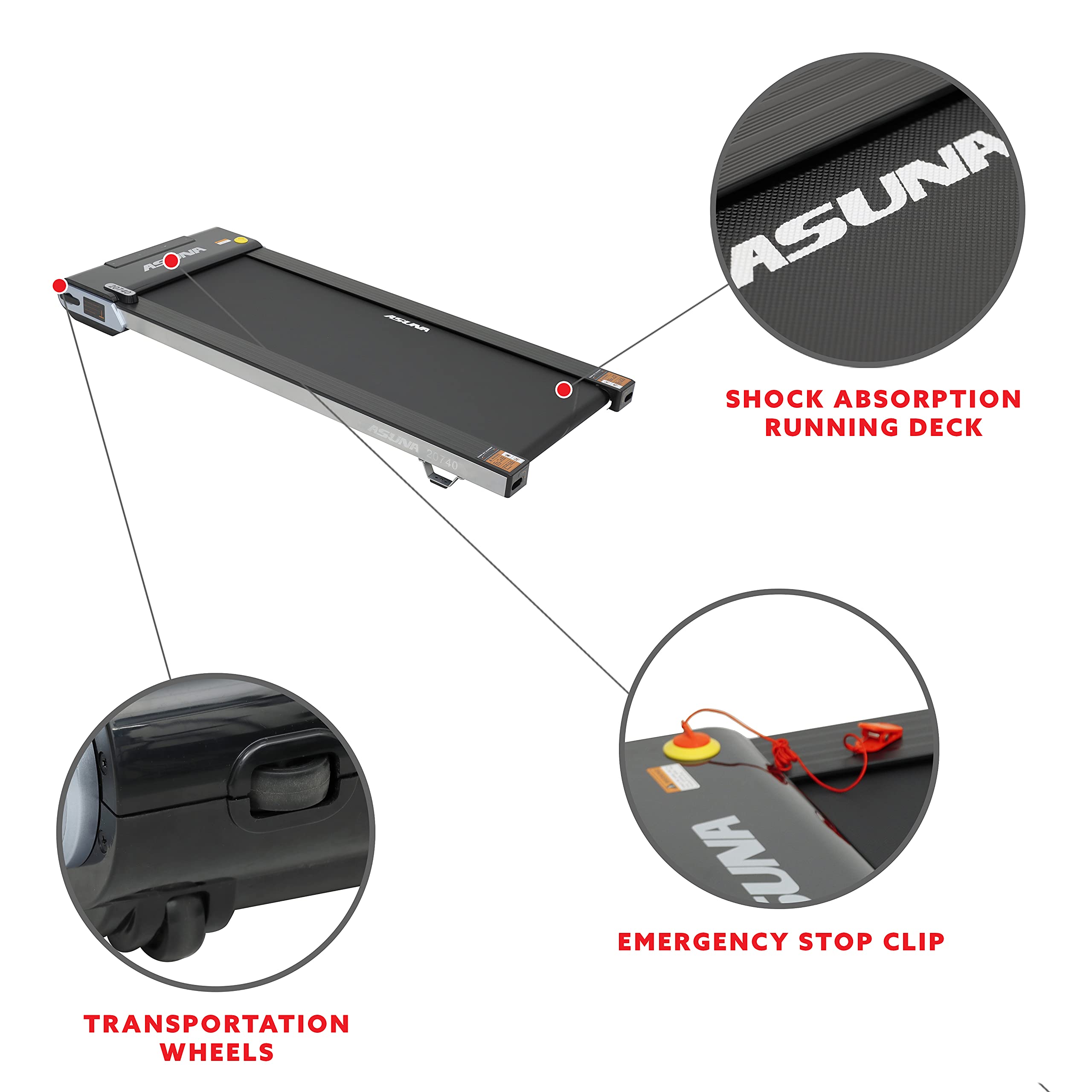Sunny Health & Fitness Asuna 20740 TreadPad Slim Under Desk Treadmill