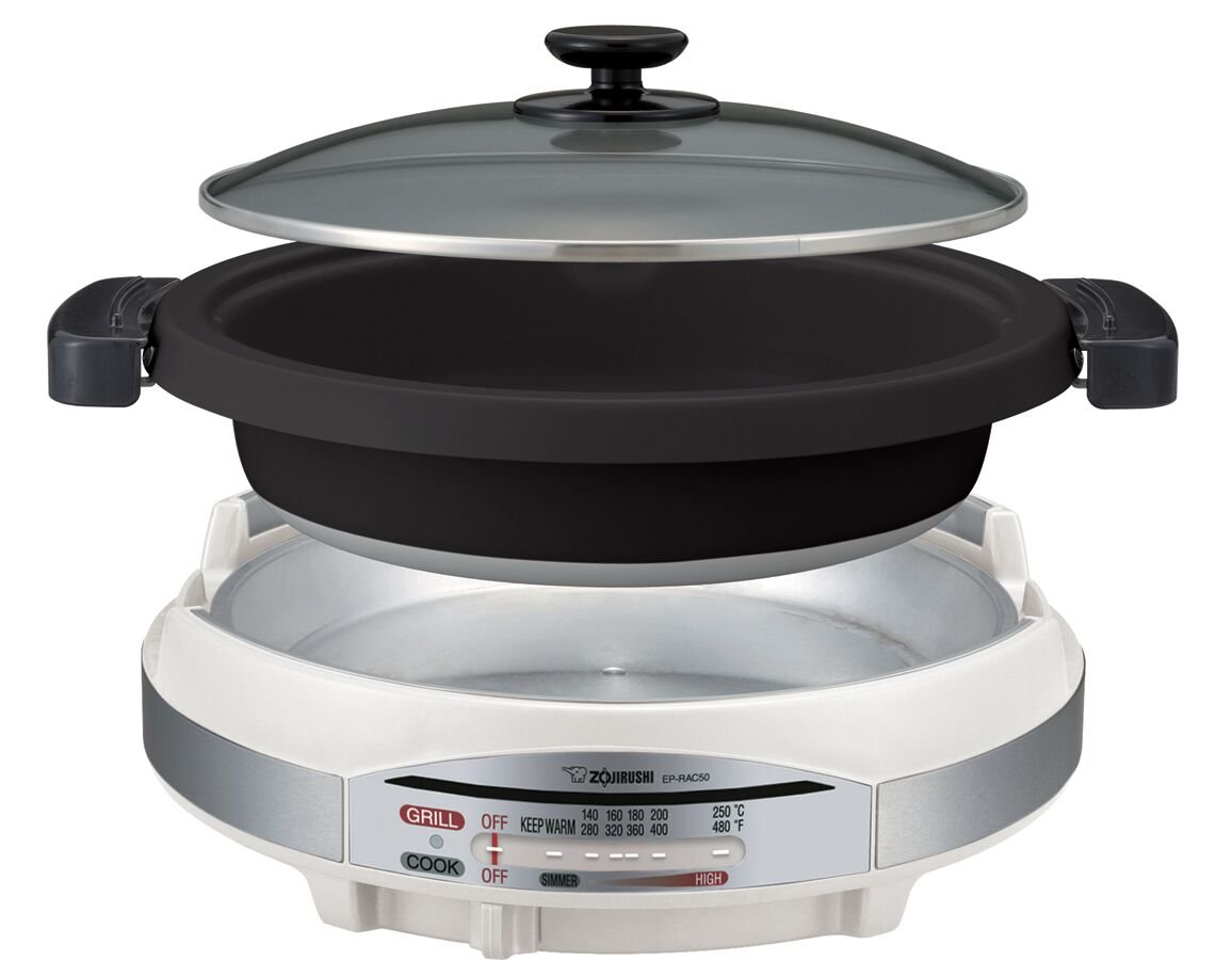 Zojirushi EP-RAC50 Gourmet d'Expert 1350-Watt Electric Skillet & EP-PBC10 Gourmet d'Expert Electric Skillet