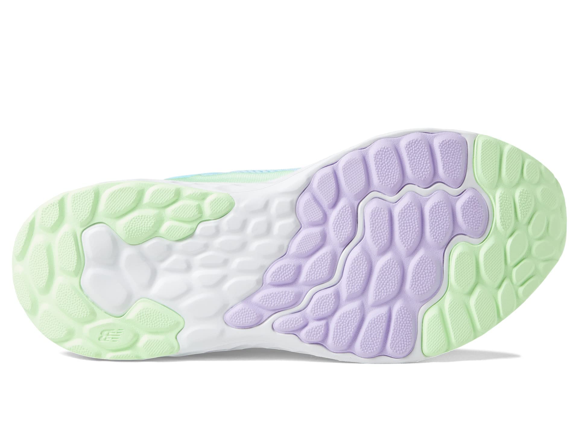New Balance Boy's Fresh Foam Arishi V4 Hook and Loop Running Shoe, Bleach Blue/Green Aura/Lilac Glo, 2 X-Wide Little Kid