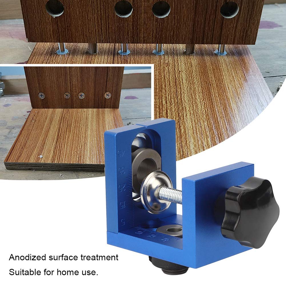 Orenic 3 in 1 Pocket Hole Jig Kit, Drill Guide Hole Opener Woodworking Locator, Hole Jig Positioning Punch Tools with Positioning Clip, Adjustable Drilling Guide for Puncher Locator Carpentry Woodwork