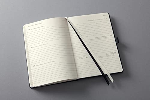 Sigel C2401 Conceptum Weekly Planner 2023/2024, Approx. A5, Approx. A5, Black, Hardcover, 2 Pages = 1 Week, 256 Pages