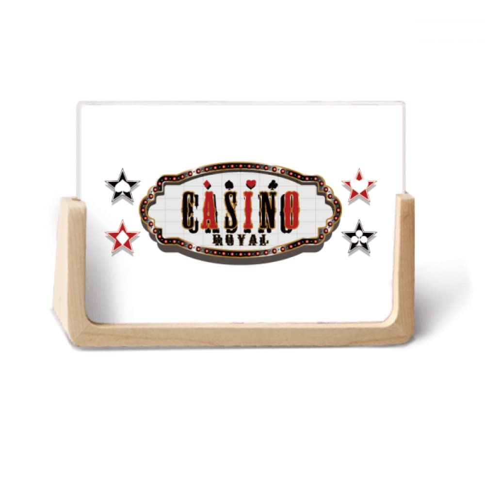 PUROXX Black Red Casino Signboard Pattern Photo Wooden Photo Frame Tabletop Display