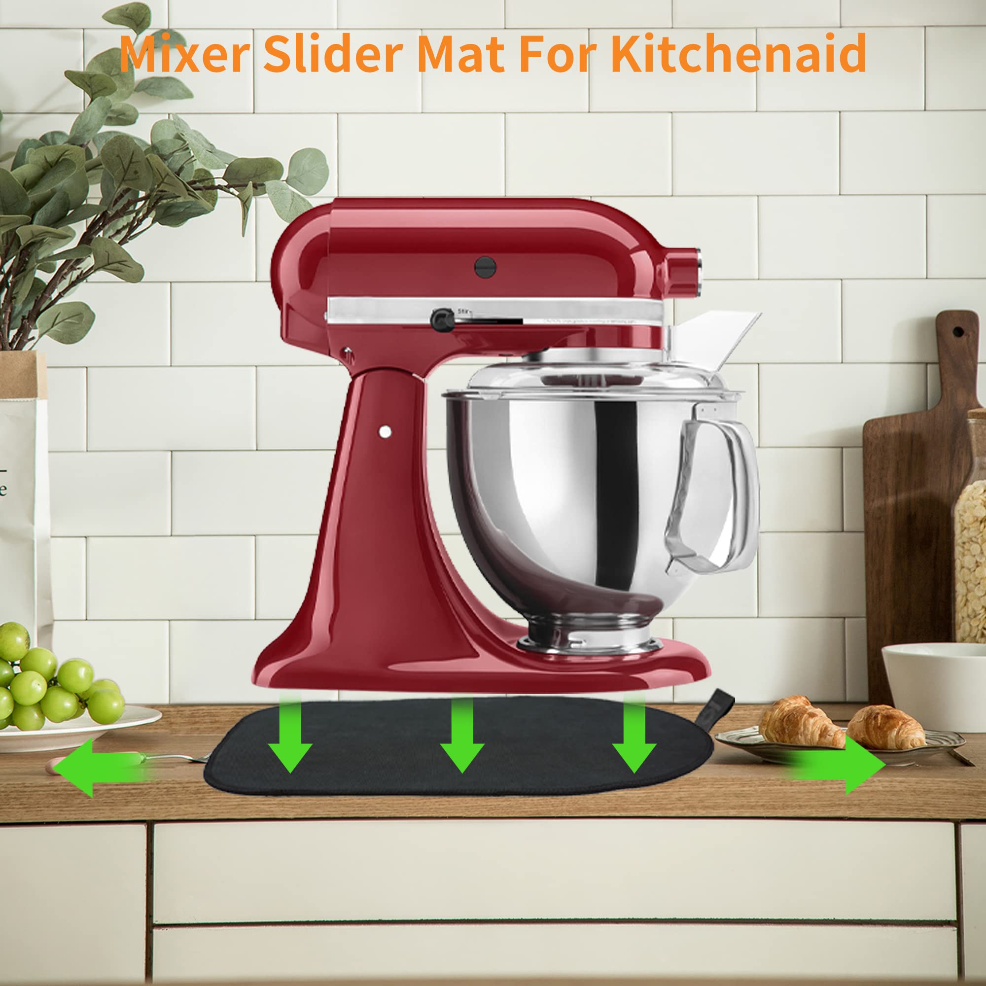 Sliding Mat for Kitchenaid Mixer, Mixer Mover Slider Mat Pad Compatible with Kitchenaid 4.5-5 Qt Tilt-Head Stand Mixer, Kitchen Appliance Slider Mat, Kitchen Aid Mixer Accessories