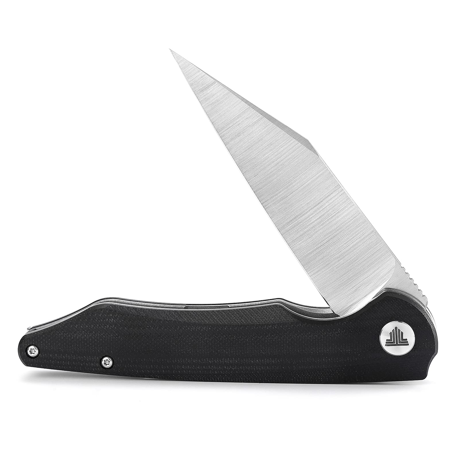 TRIVISA Folding Knife with Flipper Opening For Outdoor,Pocket Clip G10 Handle EDC Hunting Folded Knives for Men,3.7" Sandvik 14C28N Blade,Ball Bearings Pivot,Lynx-03 with Gift Box