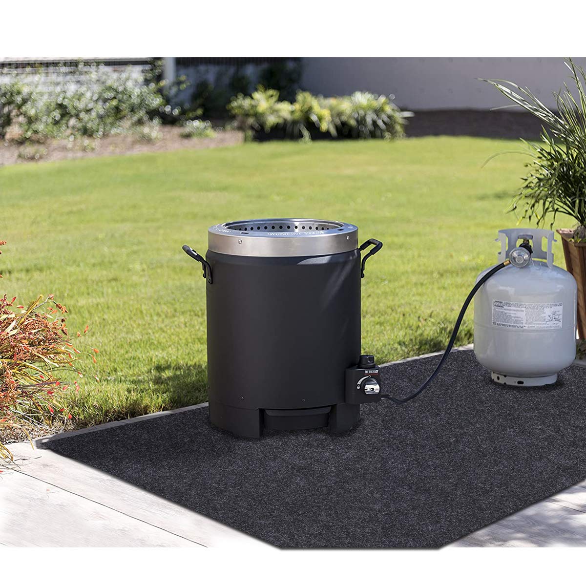 Turkey Fryer Mat,for Floor Surface/Absorbent mat Lightweight Washable Floor Mat to Protect Decks and Patios from Grease Splatter,Against Damage and Oil Stains or Grease Spills,Back Non-Slip (36”×40“)