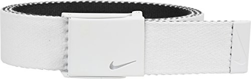 Nike mens New Tech Essentials Reversible Web Belt, White/Black, One Size US
