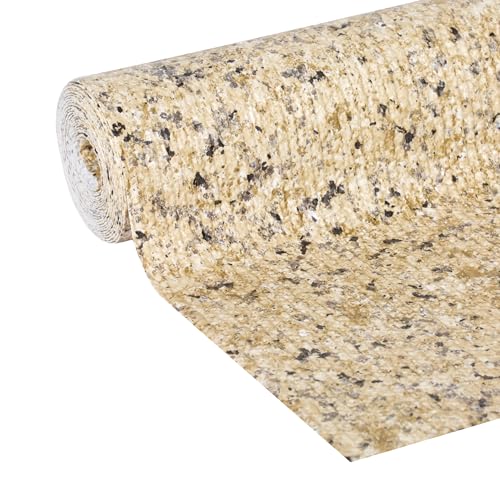 Smooth Top EasyLiner for Cabinets & Drawers - Easy to Install & Cut to Fit - Shelf Paper & Drawer Liner Non Adhesive - Non Slip Shelf Liner - 12 Inch Width - 60 Total Feet - Beige Granite