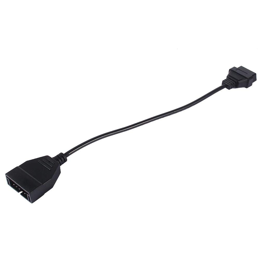 OBD2 Diagnostic Extension Cable, Obd1 Adapter to Obd2 Pin Scanner 2 Pin to 16 Pin OBD1 Scanner Standard Quality Stable Performance