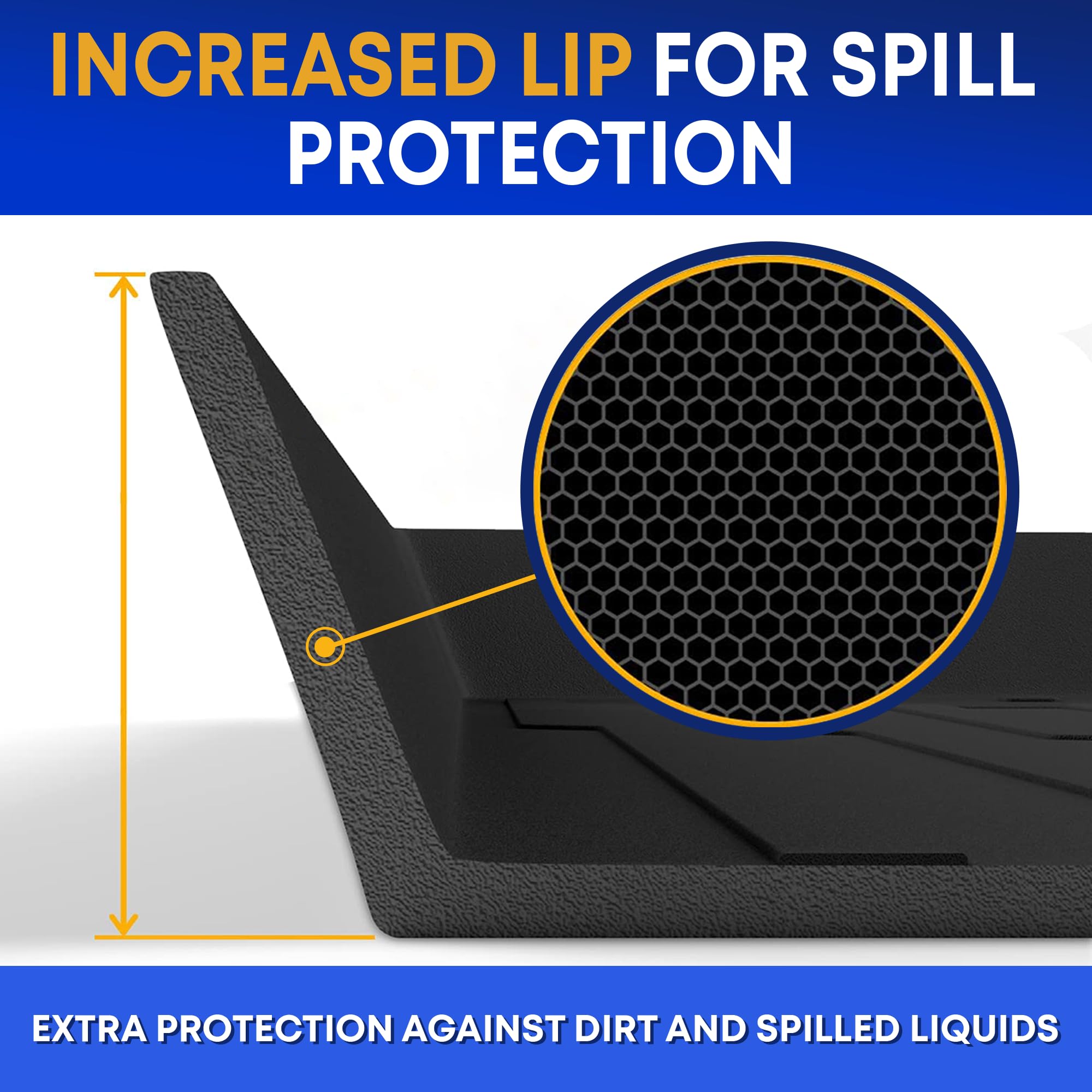 Premium Cargo Liner for Ford Edge 2015-2021 - 100% Protection - Custom Fit Car Trunk Mat - Easy-to-Wash & All-Season Black Cargo Mat - 3D Shaped Laser Measured Trunk Liners for Ford Edge 2015-2021
