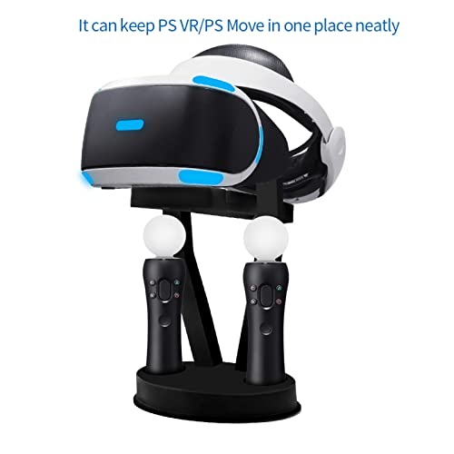 VR Stand, VR Headset Stand Virtual Reality Headset and Controllers Holder, VR Headset Display Holder and Controller Mount Station for Oculus Quest 2/PS
